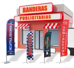 BANDERA PUBLICITARIA TIPO VELA – gbo publicidad